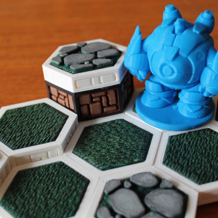 3D Printable Open Board Game. Single Cap Brick by Thinker Thing