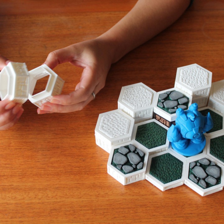 3D Printable Open Board Game. Single Cap Brick by Thinker Thing