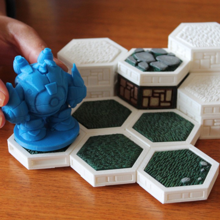3D Printable Open Board Game. Single Cap Brick by Thinker Thing