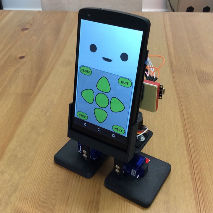 3D Printable MobBob - Smart Phone Controlled Desktop Robot by Kevin Chan