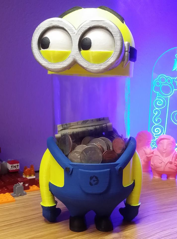 3D Printable MINION Money / Tip Box by Cemal Cetinkaya