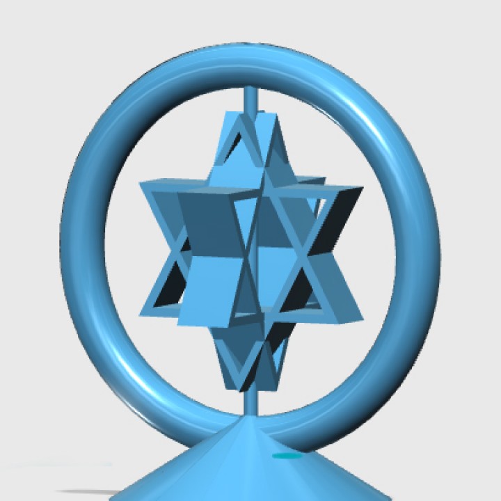 3D Printable Spinning Jewish Stars by Alan J. Pierce
