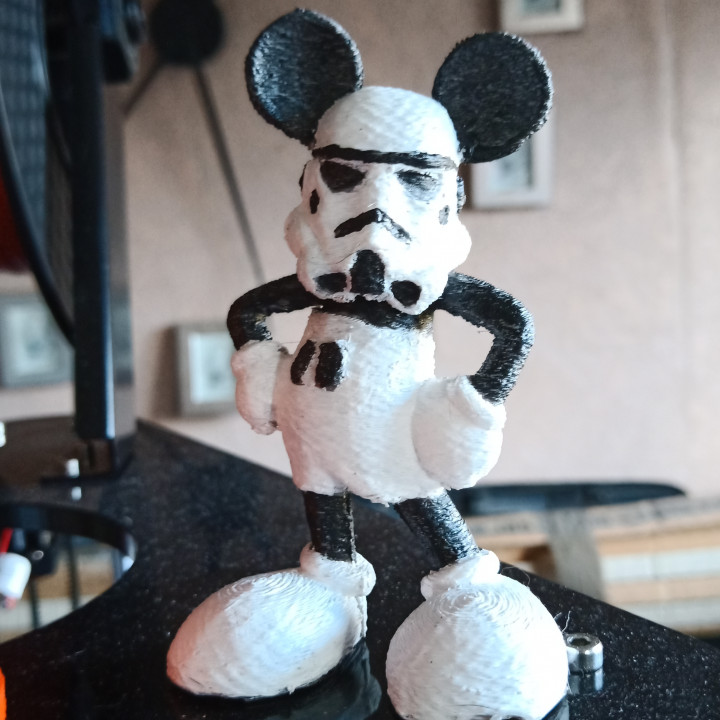 3D Print of IMPERIAL STORM MICKEY -Desktop Disney Trooper- by Lilbill