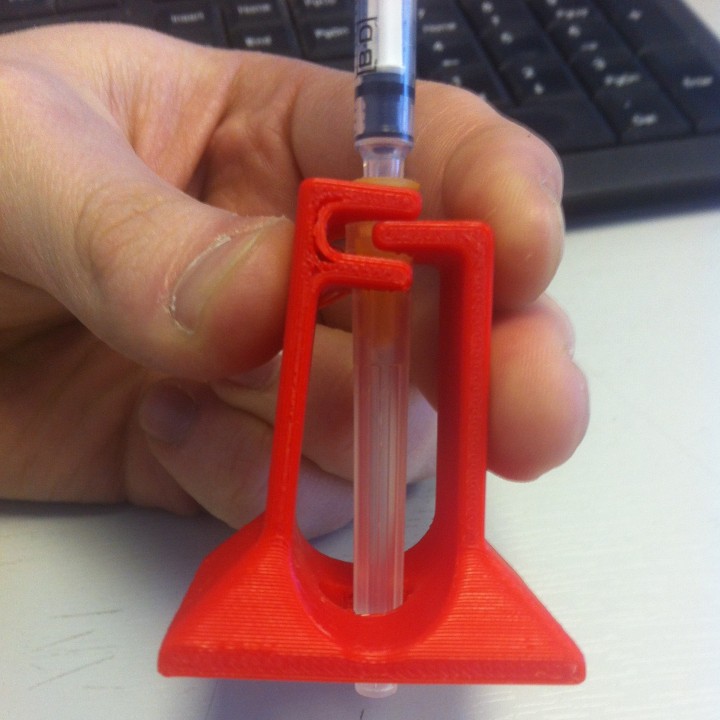 3D Printable Needle uncapping and recapping device by Joshua Yates