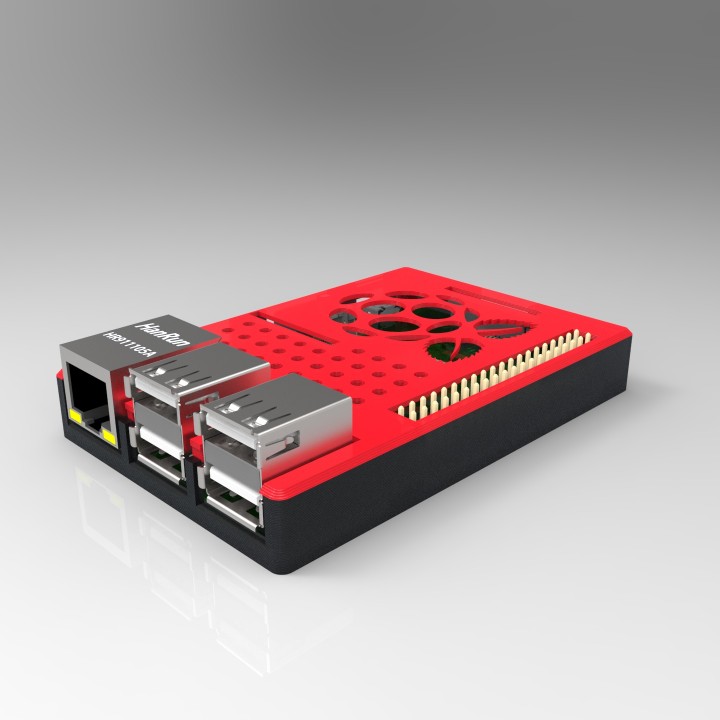 3D Printable Raspberry Pi model b+ by Mary Adrien