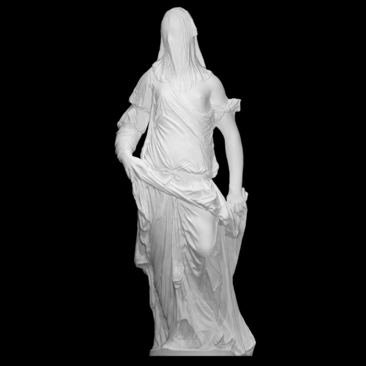 3D Printable Veiled Woman at The Louvre, Paris by Scan The World