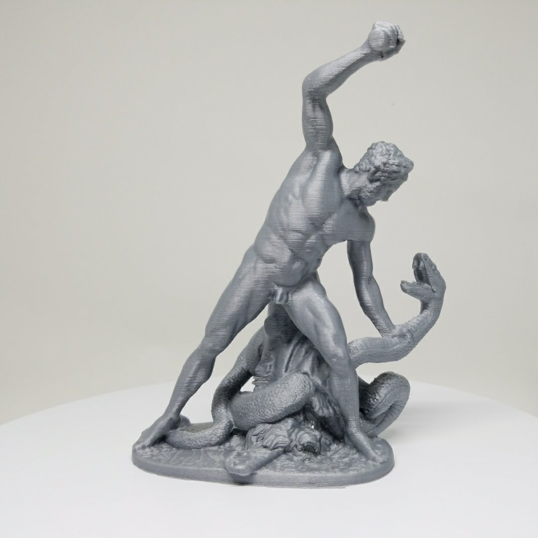 3D Printable Hercules Fight Achelous Metamorphosed into a Snake at The ...
