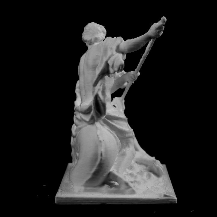 3D Printable Neptune at The Louvre, Paris by Scan The World