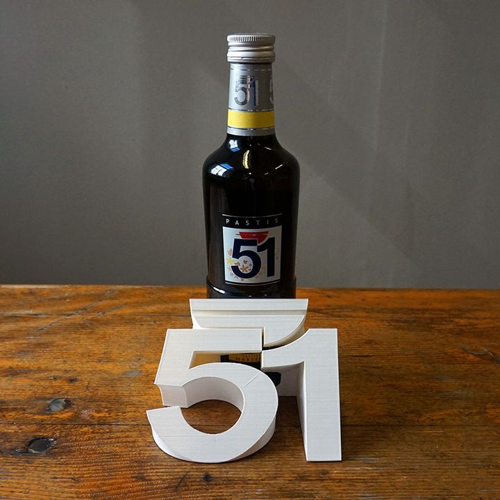 3D Printable Pastis 51 Spirit Stand - Tactile Packaging for the blind ...