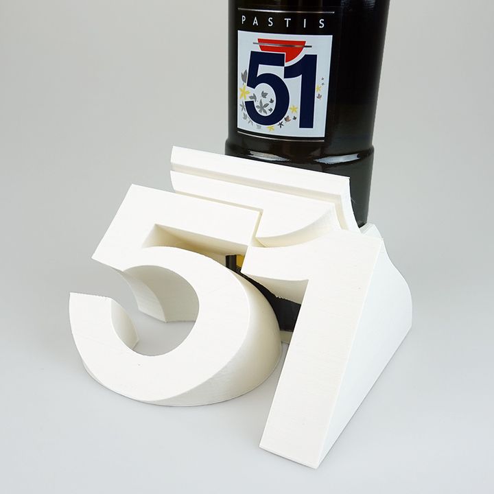 3D Printable Pastis 51 Spirit Stand - Tactile Packaging for the blind ...