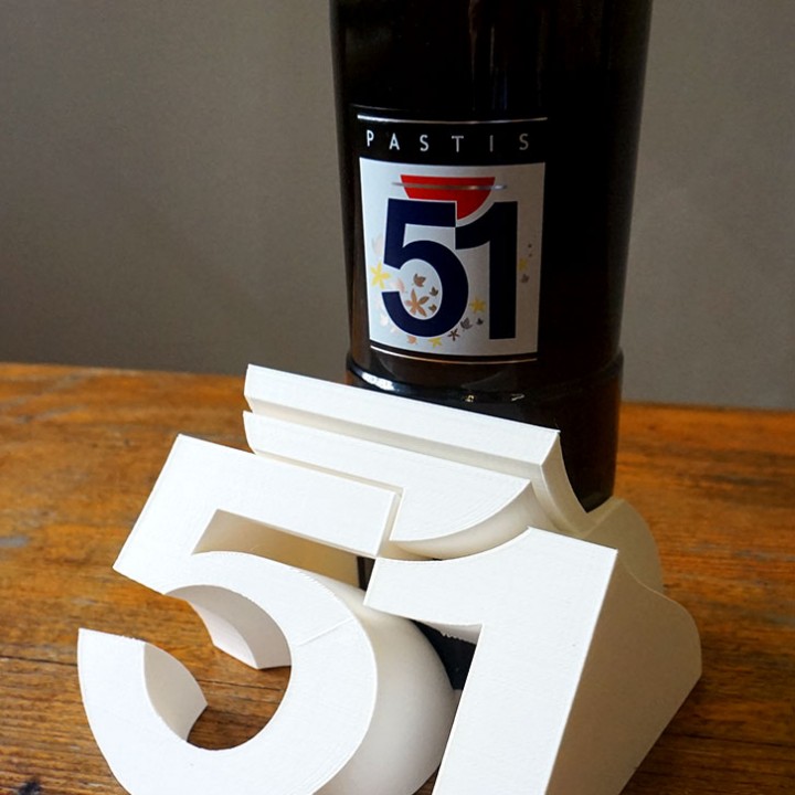 3D Printable Pastis 51 Spirit Stand - Tactile Packaging for the blind ...