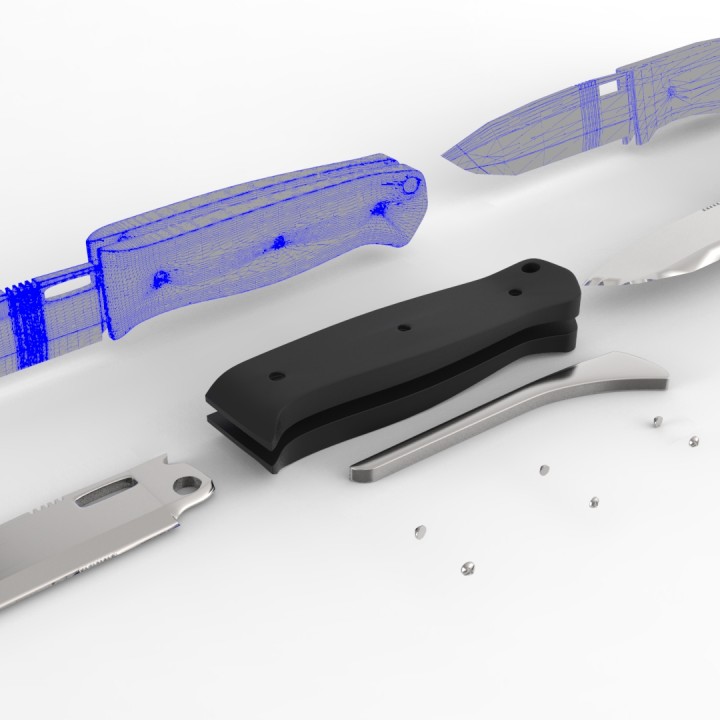 3D Printable Simple Knife Design by Brian McGauley