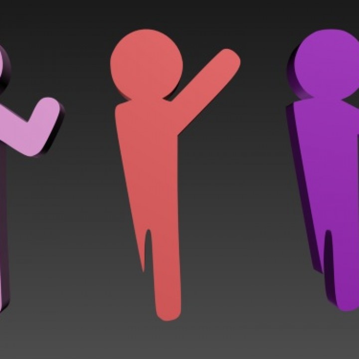 3D Printable Stickman Hanger by Miguel Lasa