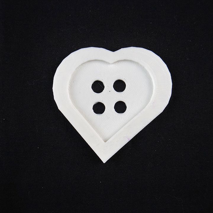 3D Printable Heart Button by AJ