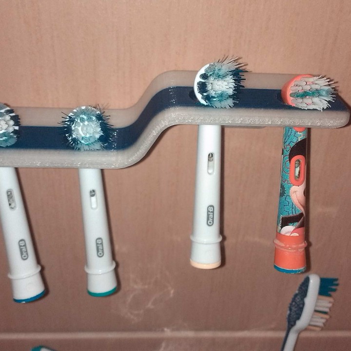 3D Printable Wall mount electric toothbrush holder by Ar Tu