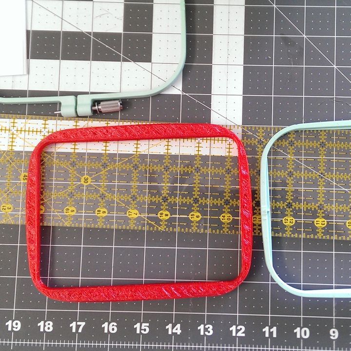 3D Printable Brother Embroidery Machine 5x7 inner hoop by Lindsey Lewis