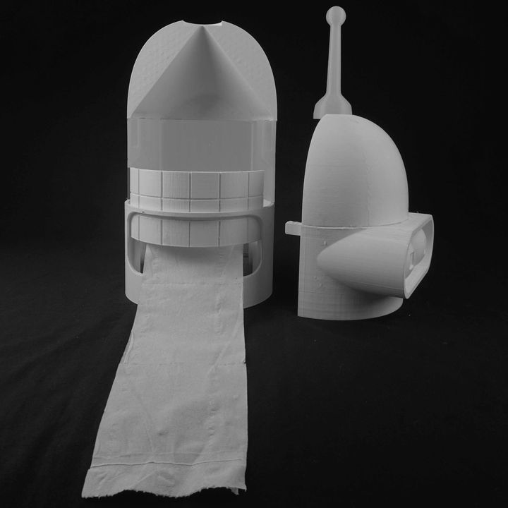 3D Printable Bender Toilet Roll Holder by Marco Morata
