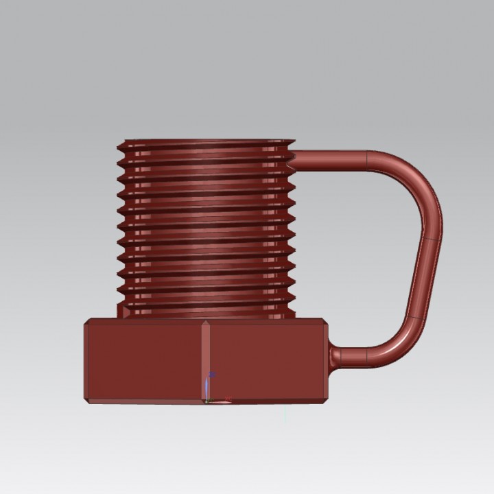 3D Printable Bolt Mug by Michael Cheshire