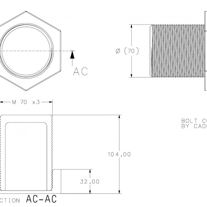 3D Printable Bolt Container by Michael Cheshire