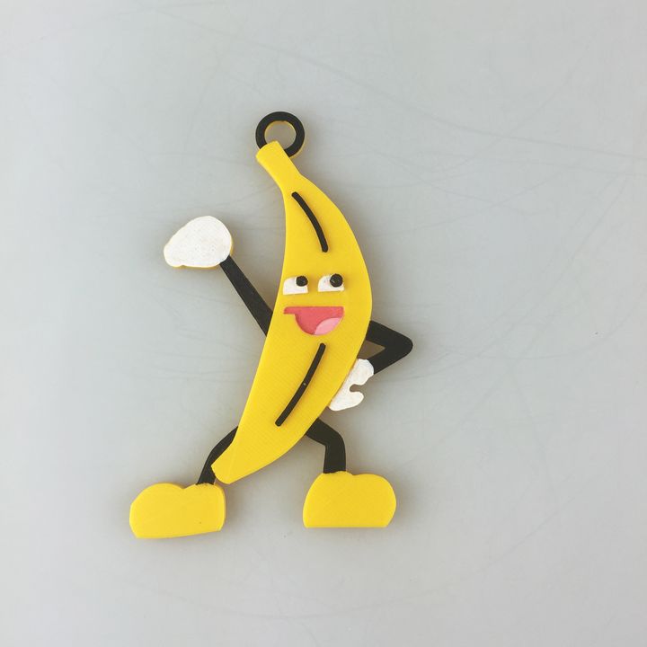 3D Printable I'm a Banana Keychain by Simone Fontana