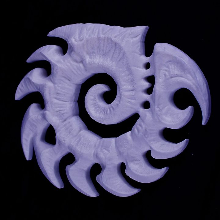 3D Printable Starcraft Zerg wall symbol by Francesco Orrù