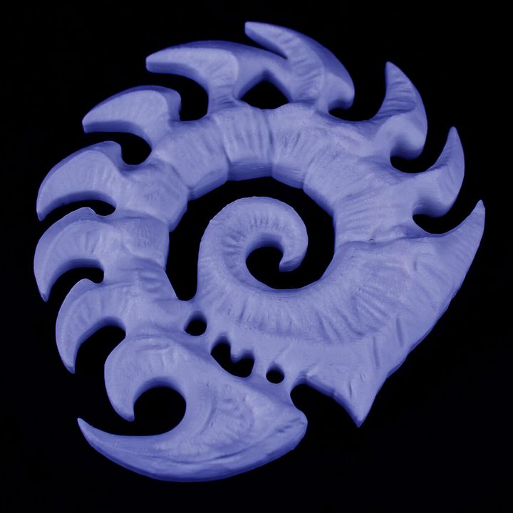 3D Printable Starcraft Zerg wall symbol by Francesco Orrù