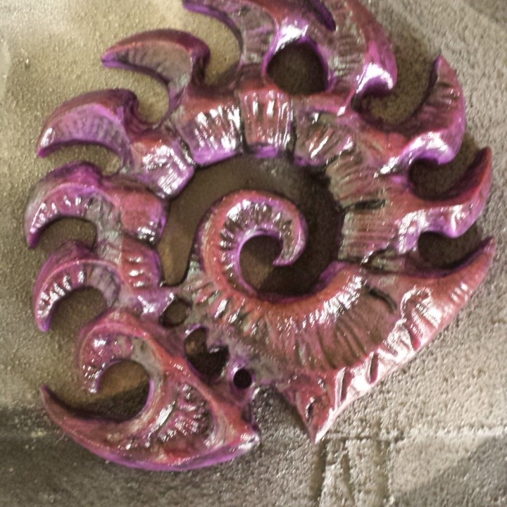 3D Print of Starcraft Zerg wall symbol by predawn sky