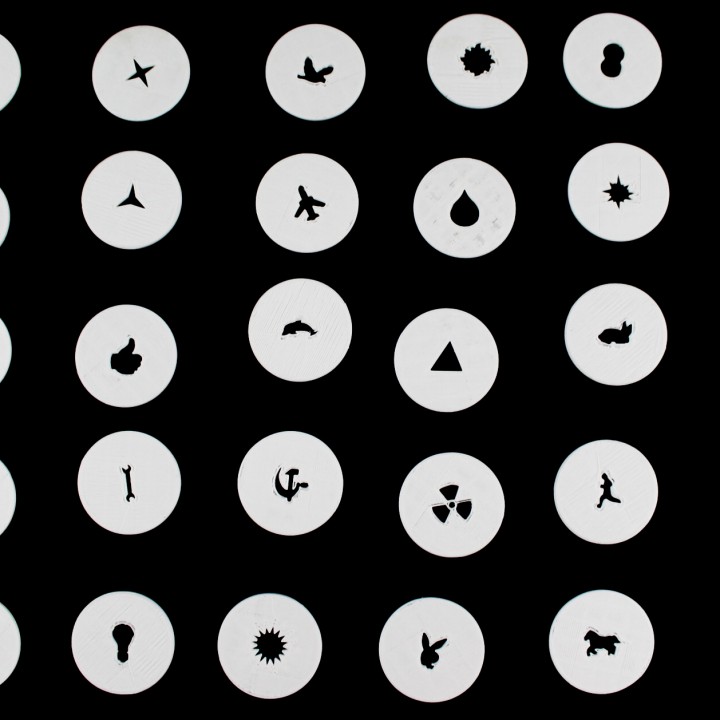 3D Printable Bokeh filter - Nuclear by Matthew Clarke