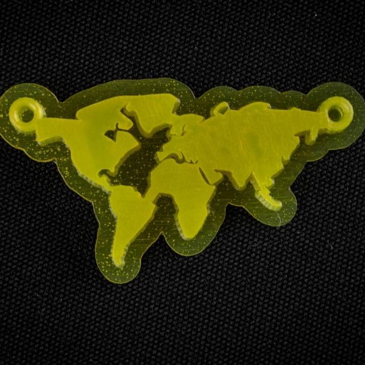 3D Printable World Necklace V2 by Chris