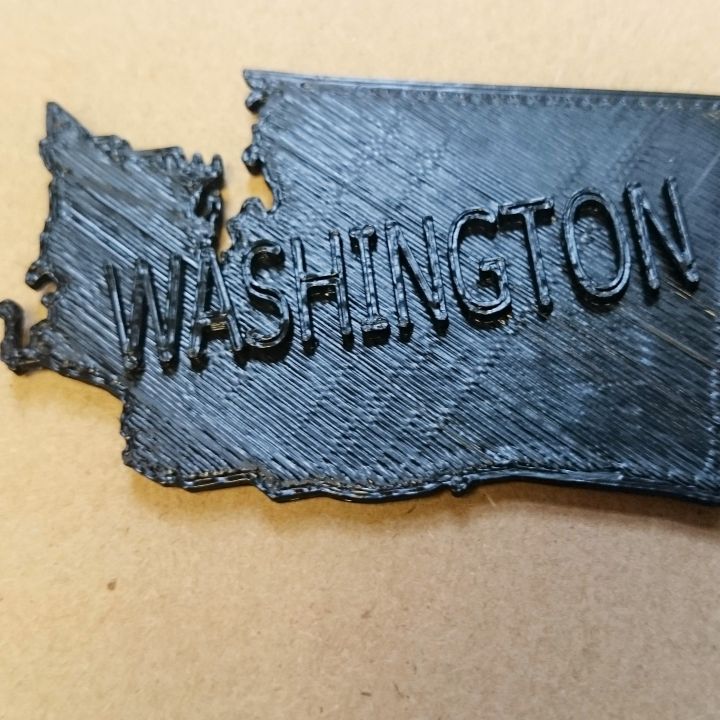 3D Printable WASHINGTON MAP by Deepak Devmore