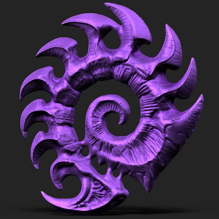 3D Printable Starcraft Zerg Necklace by Francesco Orrù