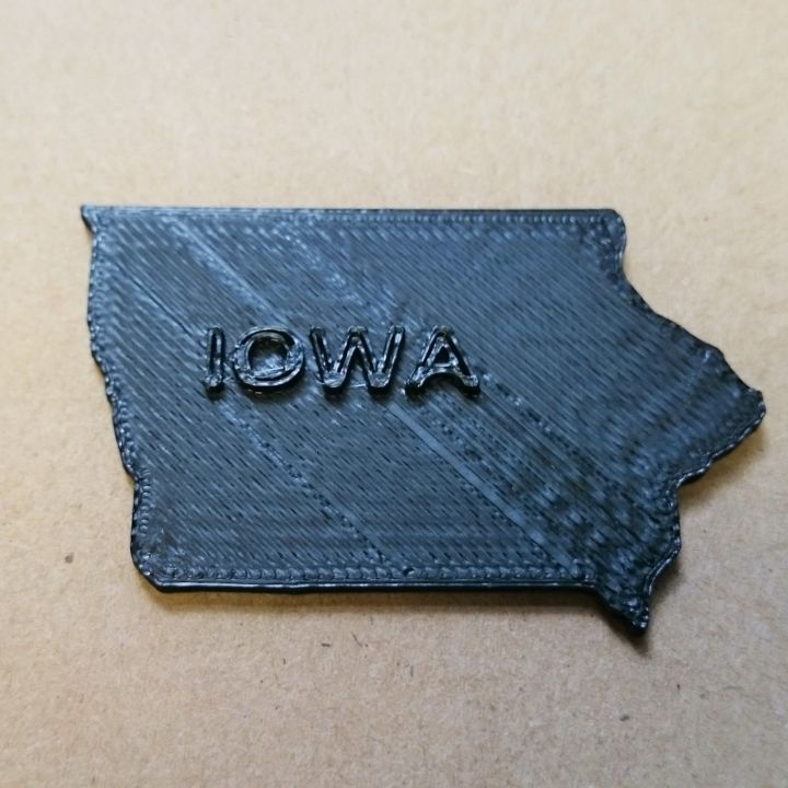 3D Printable A map of Iowa by Deepak Devmore
