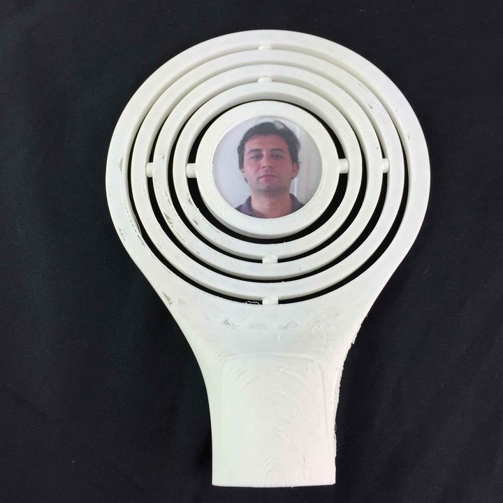 3D Printable Spinning Gyro Photo Frame by Lloyd Bolts