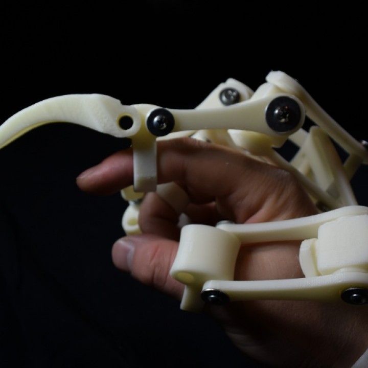 3D Printable 3D Printed Exoskeleton (Index Finger + Attachments) by ...