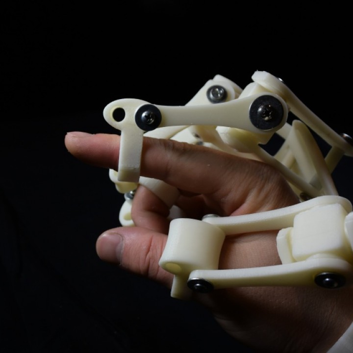 3D Printable 3D Printed Exoskeleton (Index Finger + Attachments) by ...