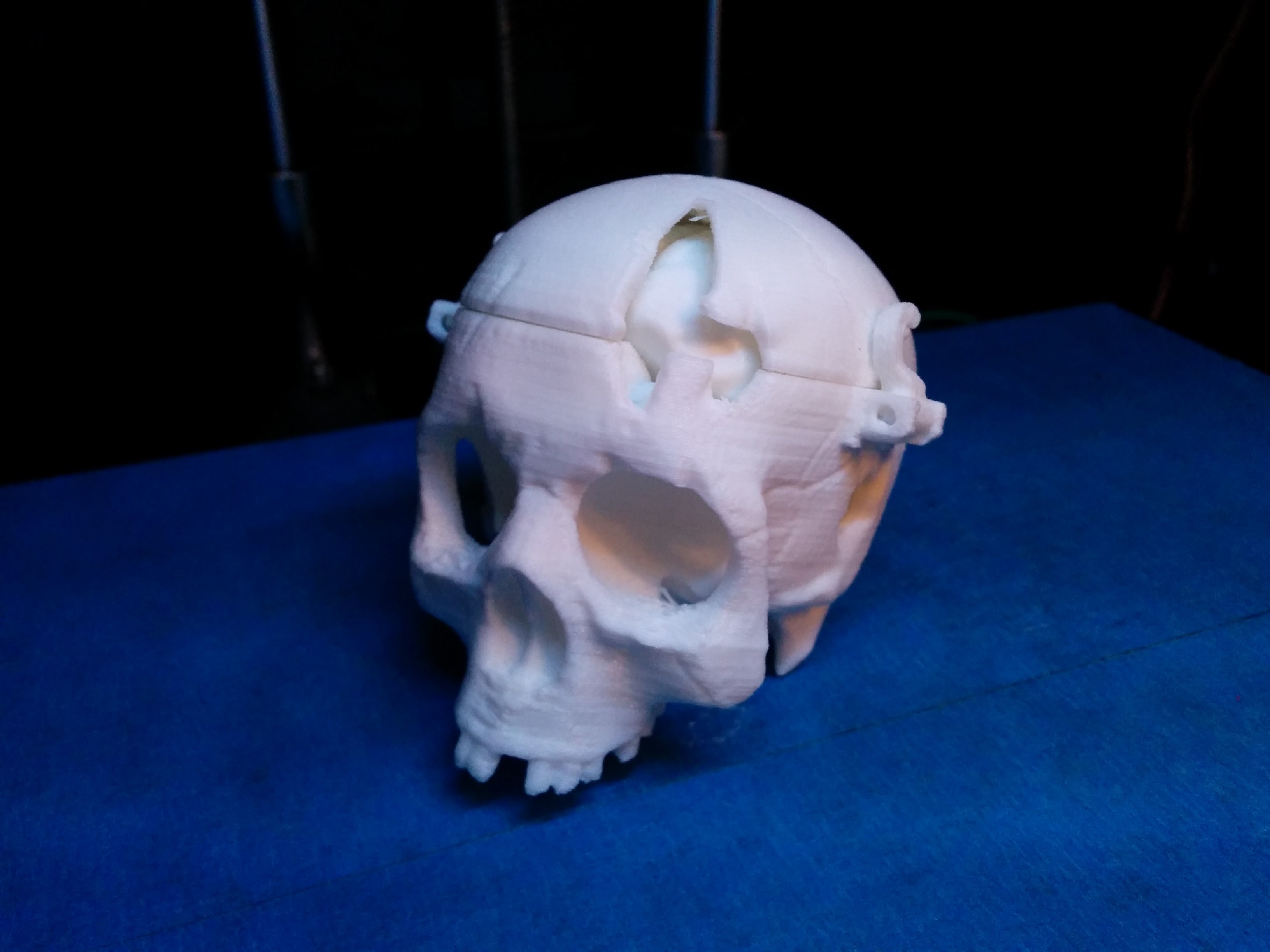 3D Printable BONEHEADS Skull Box w/ Brain - via 3DKitbash by 3DKitbash
