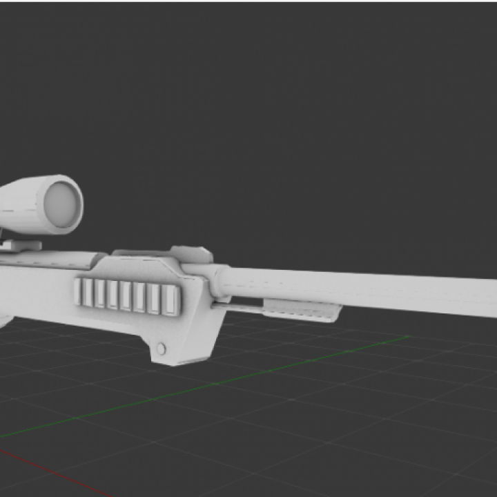 3D Printable Sniper Model by Luc van Zon