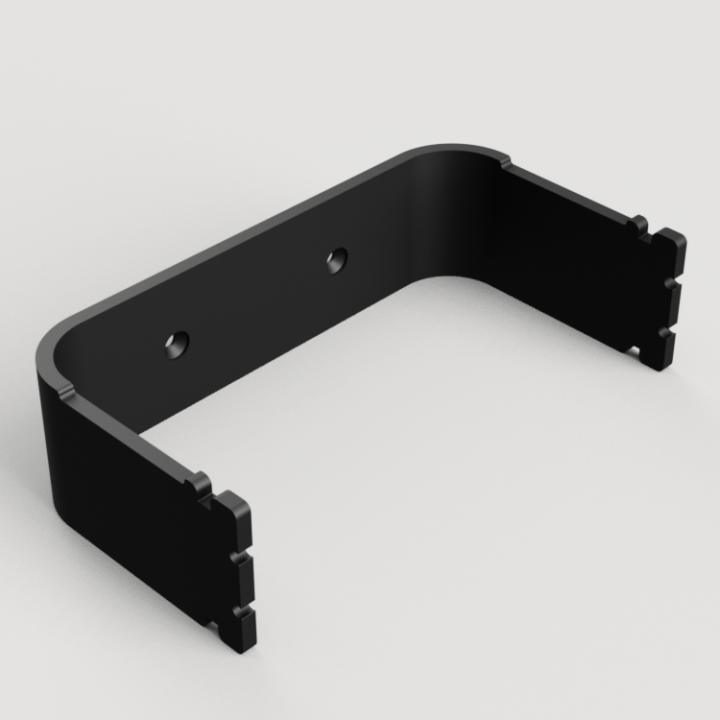 3D Printable Headphone wall mount with cable management by Richard Elversøe