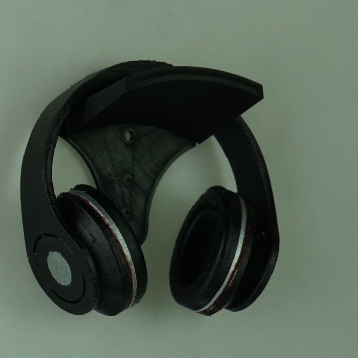 3D Printable LucidDesigns Wall Mounted Headphone Stand by Lucas Vincent ...