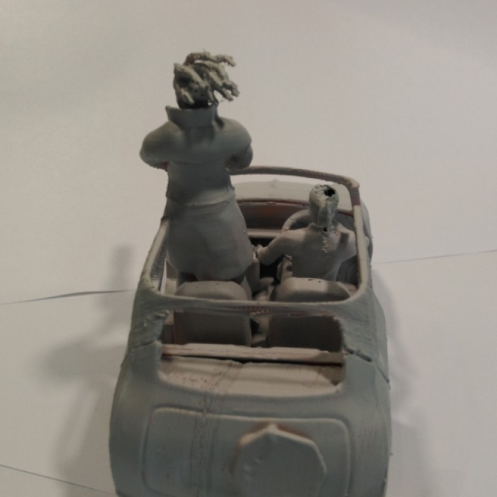 3D Printable The minigun - Post apocalyptic Mini Cooper by Matthew Clarke