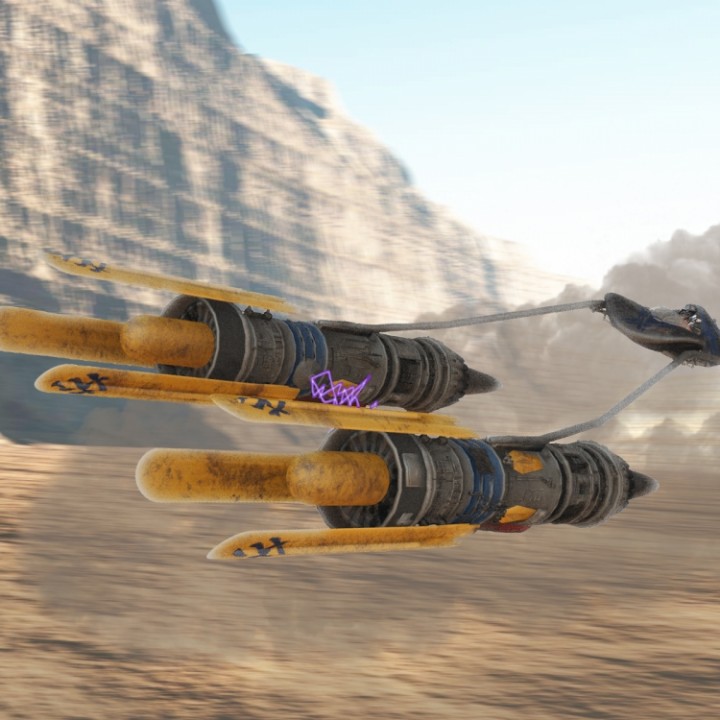 3D Printable Anakin Skywalker PodRacer by Alejandro San Martín