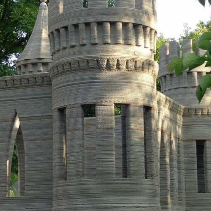 3D Printable 3D House Printer - Concrete Castle by Misha Tikh