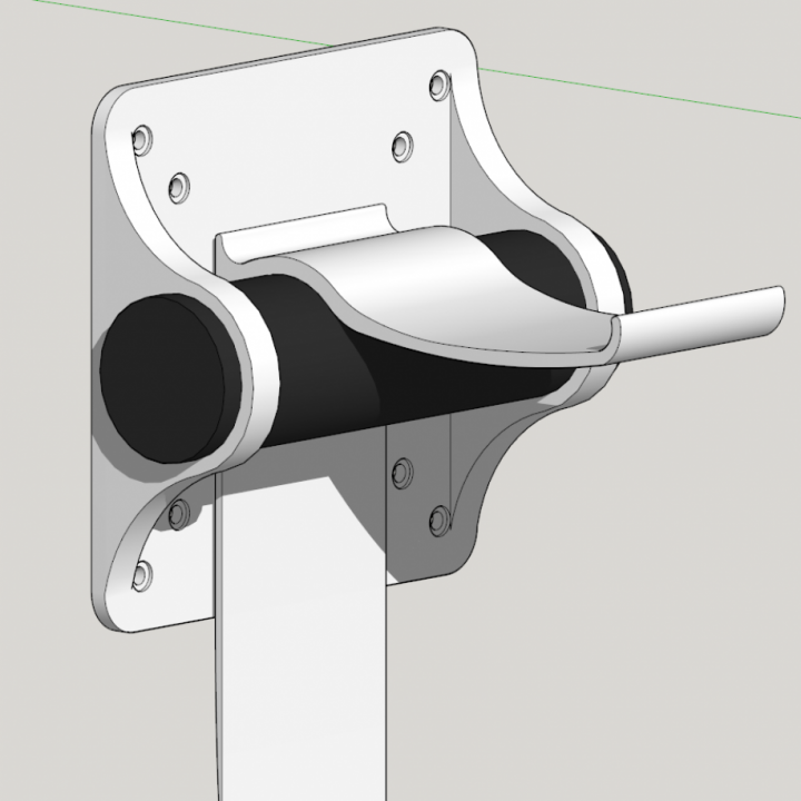 3D Printable Modular Wall Mounted Headphone Rack by Rustin Haase