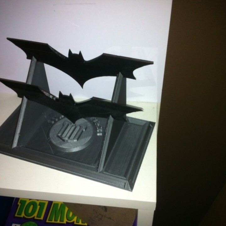 3D Printable WayneTech Batarang Display Stand by Jim Williams
