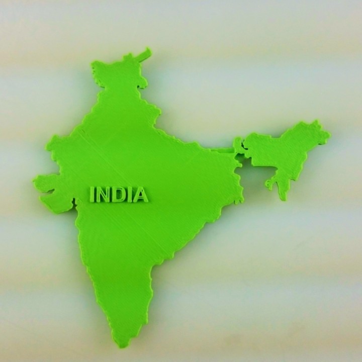 3D Printable Map of India by Deepak Devmore