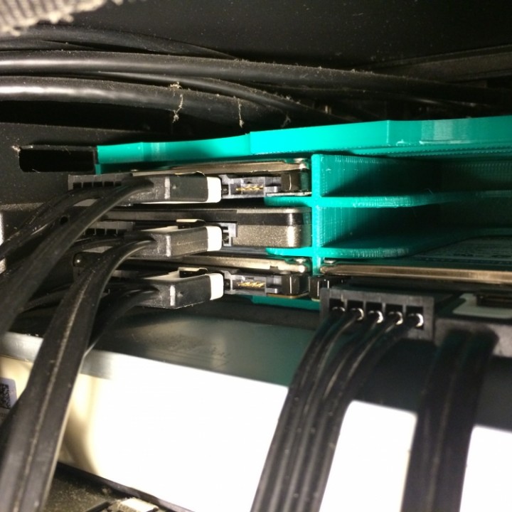 3D Printable 6 x 2.5" Drive to one 5.25 Optical Drive Bay Adapter. by JJ