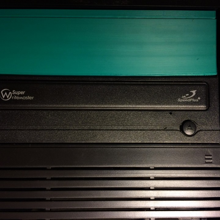 3D Printable 6 x 2.5" Drive to one 5.25 Optical Drive Bay Adapter. by JJ