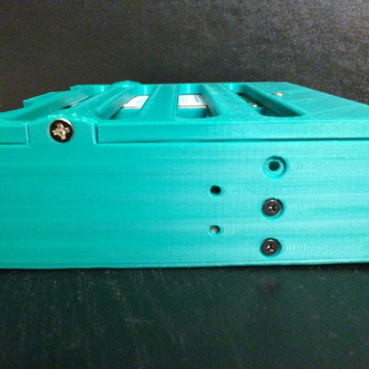 3D Printable 6 x 2.5" Drive to one 5.25 Optical Drive Bay Adapter. by JJ