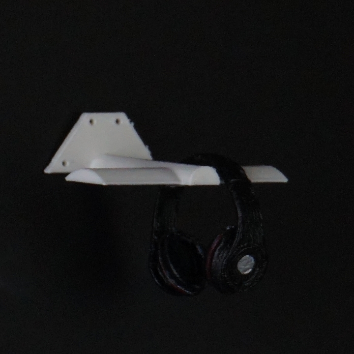 3D Printable Wing-style wall-mounted headphone stand by Kyle Rearick