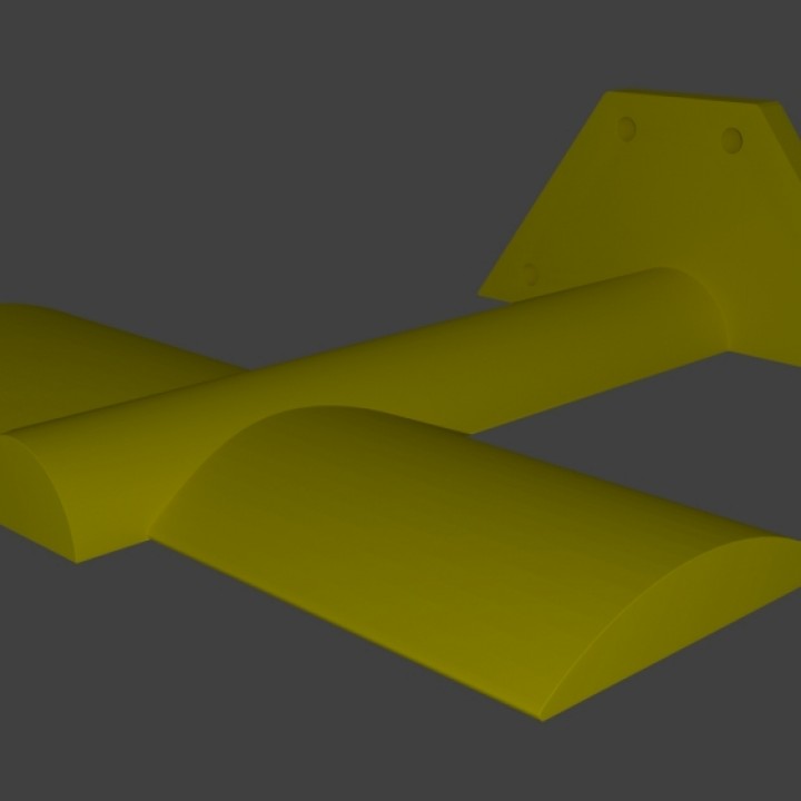 3D Printable Wing-style wall-mounted headphone stand by Kyle Rearick